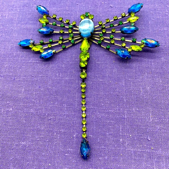 Avon | Jewelry | Vintage Avon Large Dragonfly Pin With Blue And Green ...